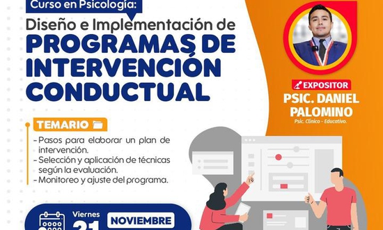CURSO EN PSICOLOGÍA: DISEÑO E IMPLEMENTACIÓN DE PROGRAMAS DE INTERVENCIÓN CONDUCTUAL | Psicologia